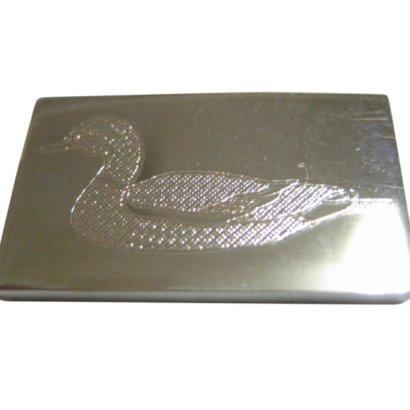 Kiola Designs | Other | Silver Toned Etched Mallard Duck Magnet | Poshmark